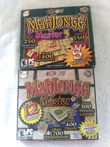 MAHJONGG Master 5 & Sealed MAHJONGG Master 6 PC CD-Rom Windows eGames 2 ...