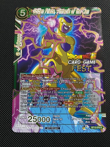 Golden Frieza, Pinnacle Of The Clan - Fest Stamp - BT13-076 Foil Dragon Ball DBS | eBay