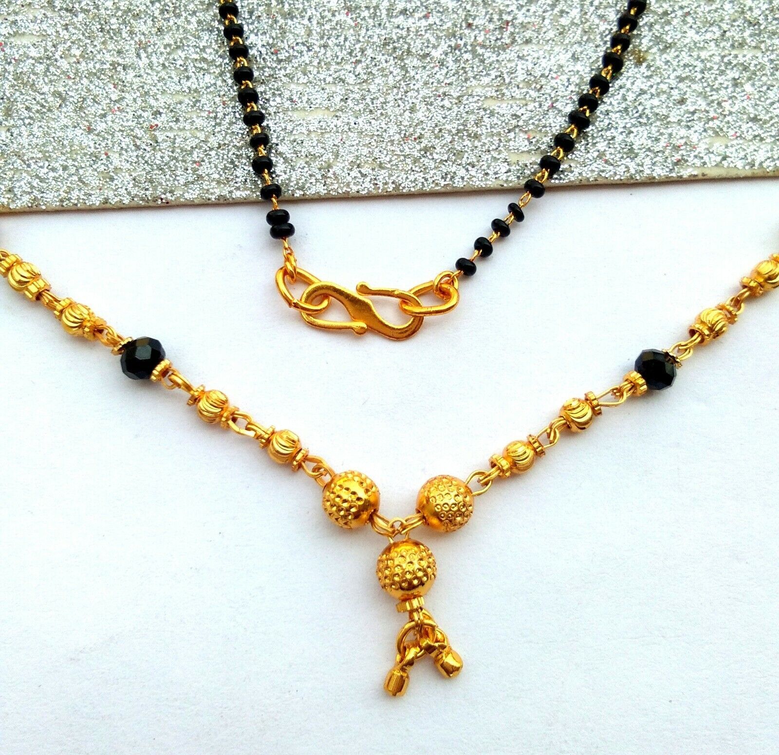 Indian Kanthi 18K Gold Plated 18" Long Wedding Mangalsutra Women's Gift ...