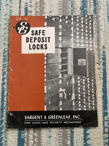 Vintage Sargent & Greenleaf Safe Deposit Locks Catalog Vaults Locksmith ...
