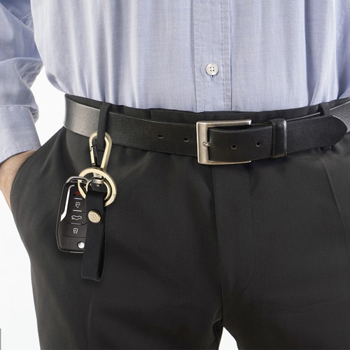 Metal Leather Key Chain Men Creative Ring Keyfob Car Home Keyring ...