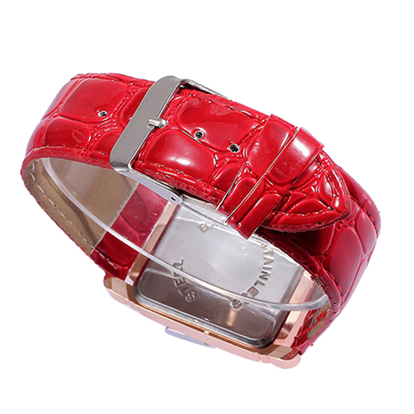 Strap Watch Adjustable Temperament Square Case Analog Wrist Watch ...