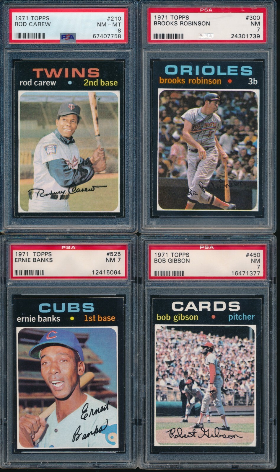 1971 TOPPS COMPLETE SET 752 NM/NM-MT CLEMENTE MUNSON RYAN AARON PSA 7 ...