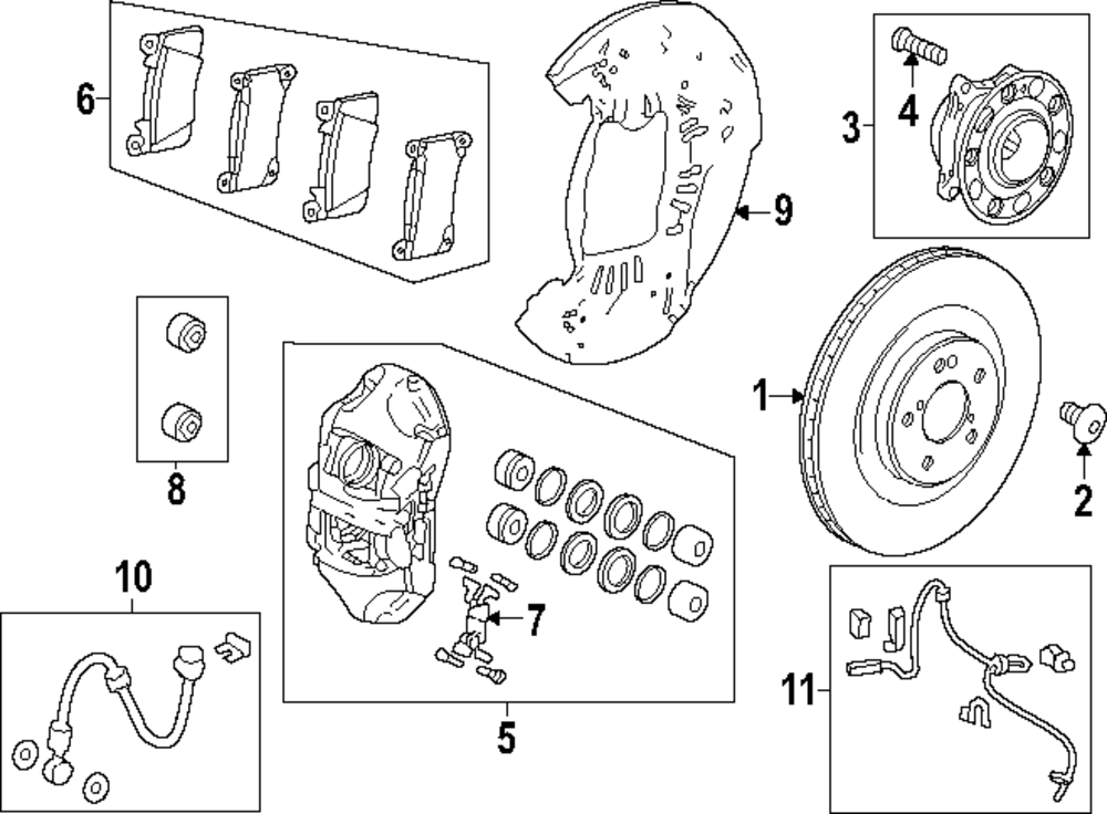 Genuine Acura OE Pad Set Fr. 45022-TYB-A01 for sale online | eBay