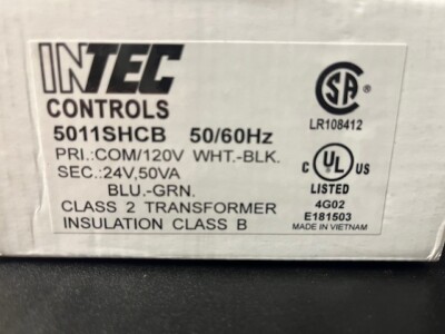 Intec Controls 5011SHCB 50/60Hz Transformer | eBay