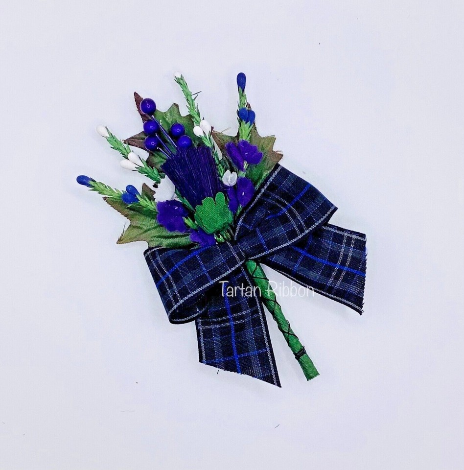 Scottish Buttonholes~Choice of Pride of Scotland Tartan~Choice of ...