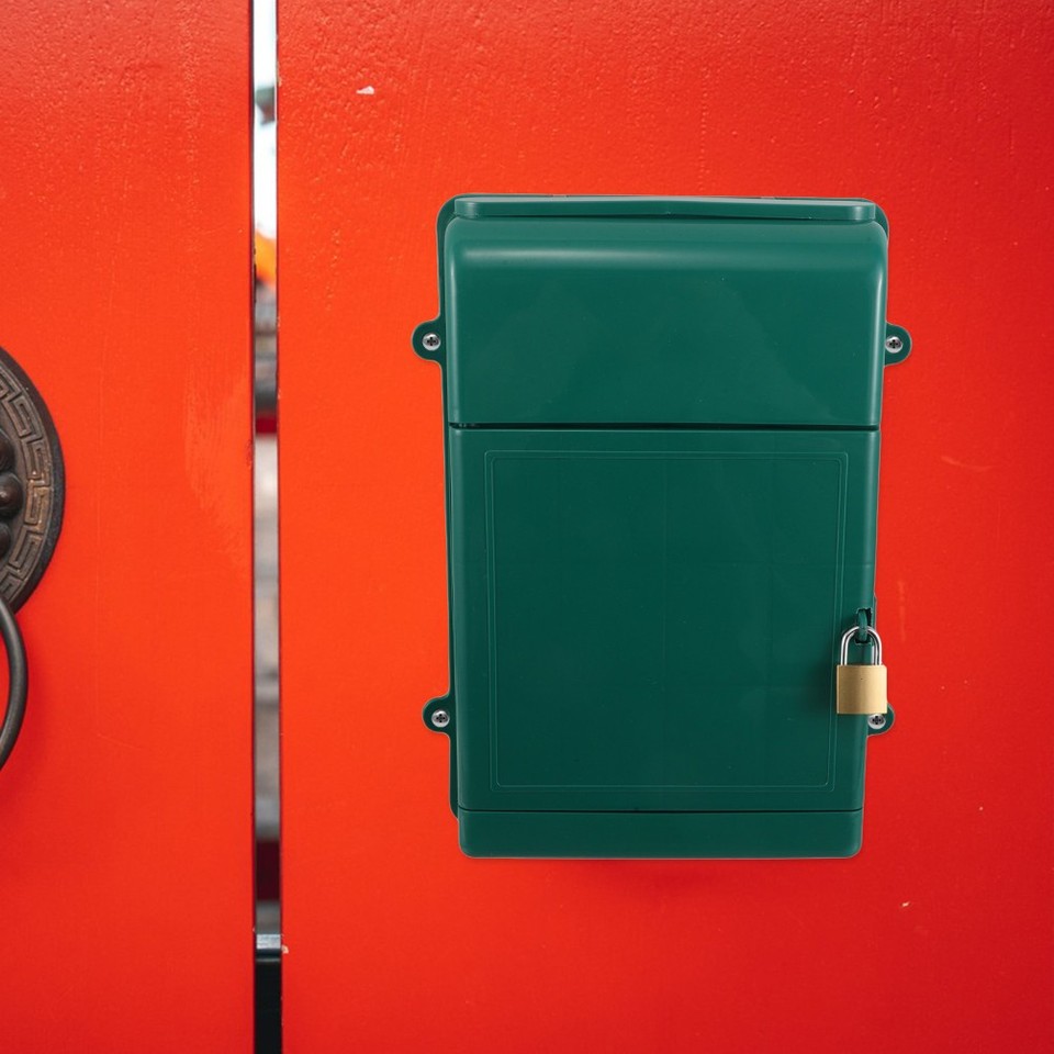 Wall Mounted Lockable Mailbox Plastic Post Box with Key Lock Letters ...