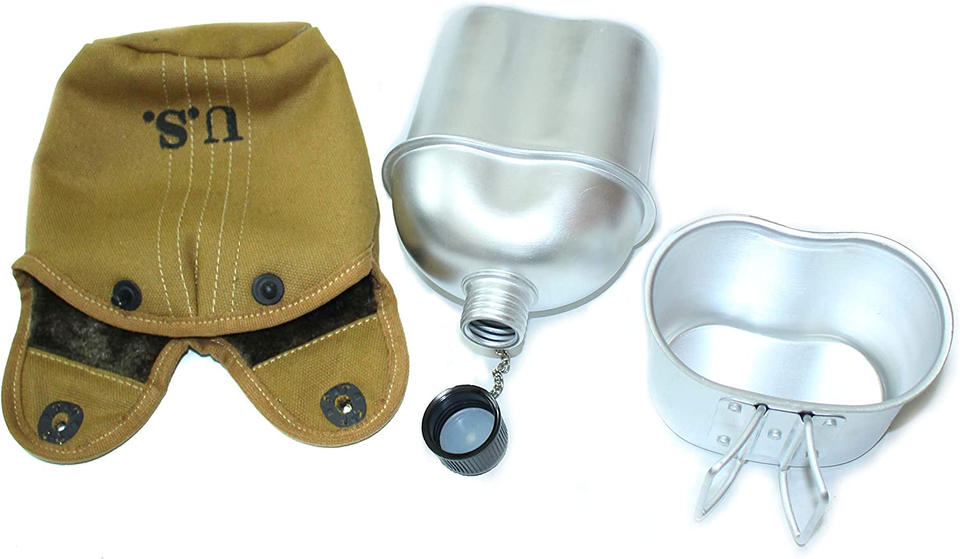 Reproduction 0.8L US Soldier WWII WW2 Canteen Cup and Cover Set | eBay