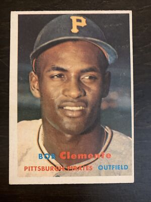 Roberto Bob CLEMENTE 1957 Topps Baseball #76 EX /NM Pittsburgh Pirates ...