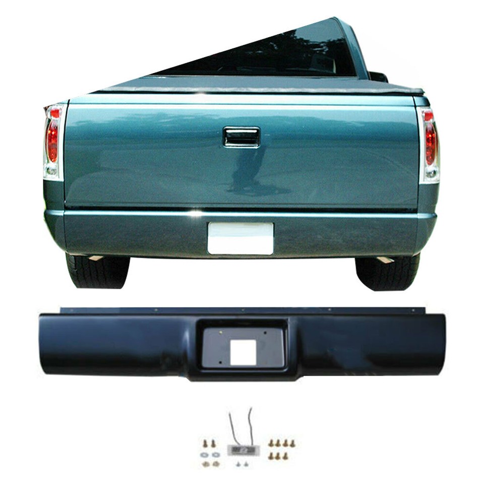 Rear Bumper Roll Pan Steel w/ Light For Chevrolet GMC C/K C1500 2500 ...