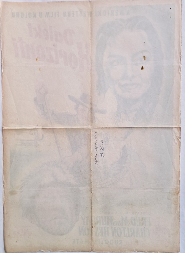 THE FAR HORIZONS WESTERN CHARLTON HESTON 1955 FRED MACMURRAY YUGOSL ...