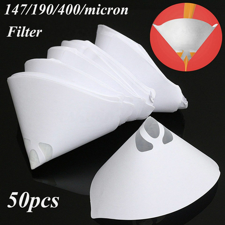 50pcs Mesh Conical Nylon Micron Paper Paint Strainer Filter Purifying ...