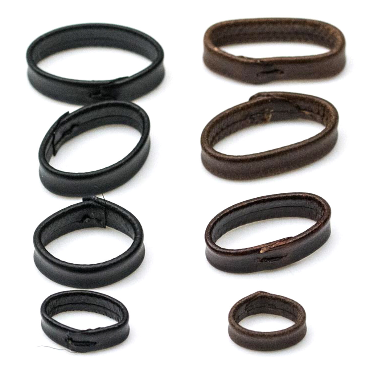 PREMIUM Leather Watch Strap Retaining Ring Loop Hoop Keeper Black Brown ...