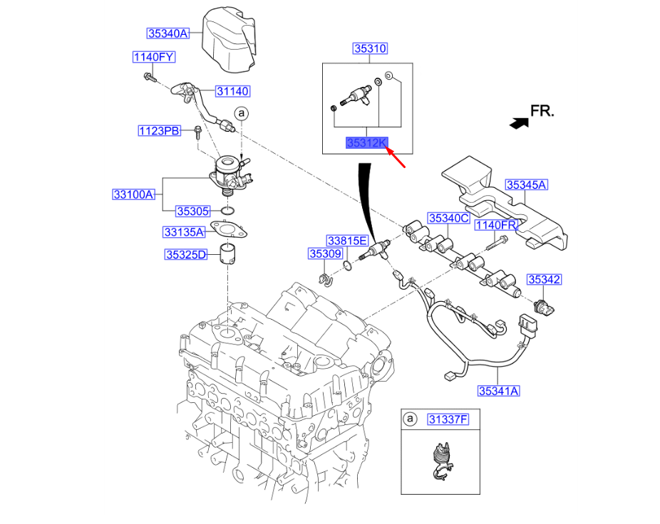 KIA SPORTAGE QL MK4 Fuel Injector O-Ring Kit 353122G750 NEW GENUINE | eBay