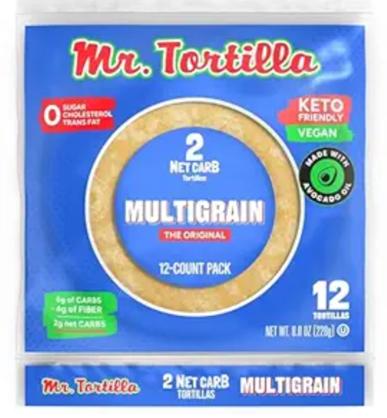 Mr. Tortilla Low Carb Keto Soft Taco Shells, Vegan, Quesadillas ...