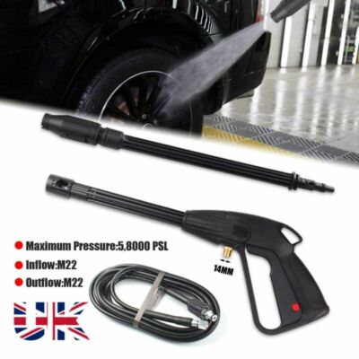 High Pressure Washer Spray Gun and 5M Washing Hose Kit For Car Jet ...
