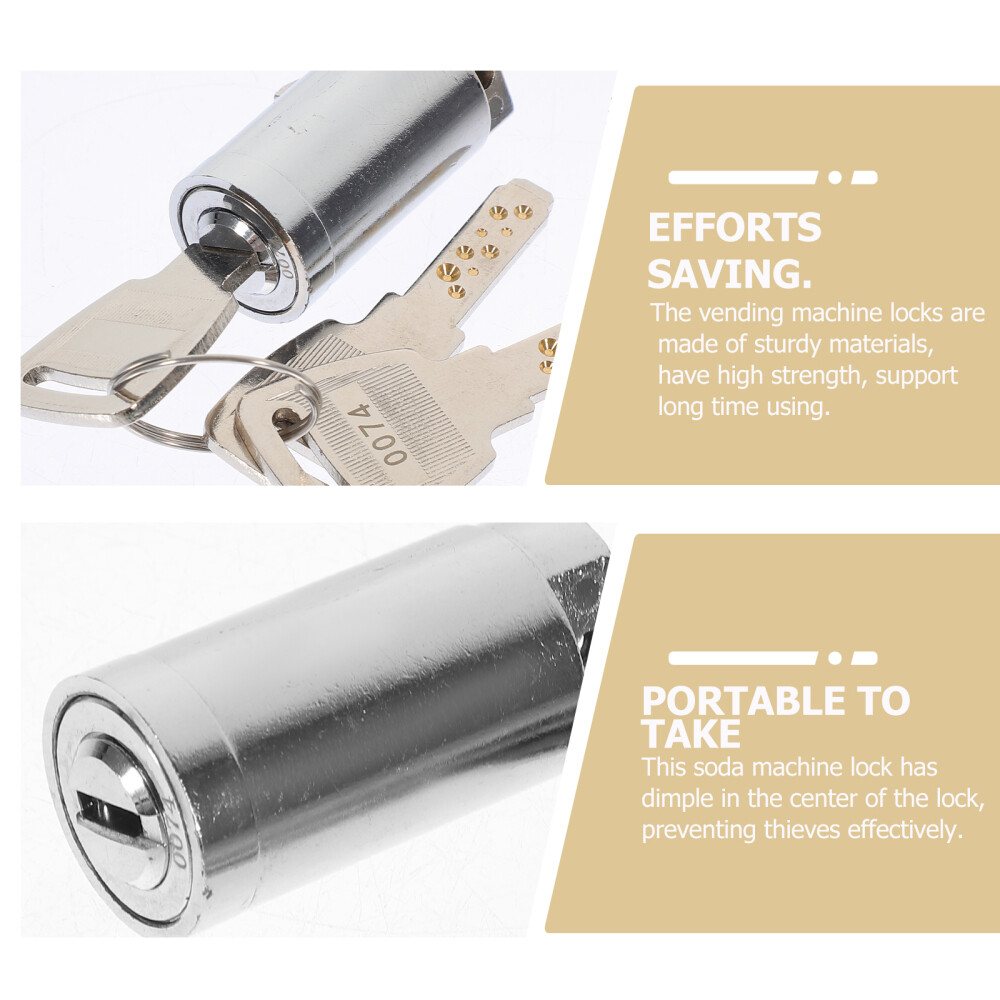 1 Set Security Lock and Keys Soda Machine Lock Snack Machine | eBay