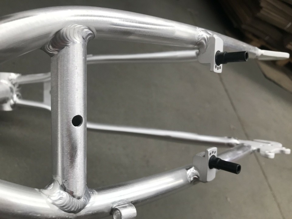 DONSP1986 Bicycle Gas Frame w/Gas Fuel Tank 2.4L Frame Brushed Alum ...