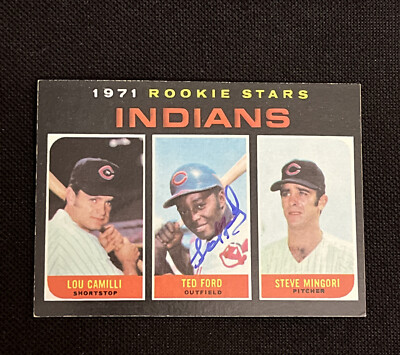 TED FORD 1971 TOPPS ROOKIE SIGNED AUTOGRAPHED CARD #612 HI# INDIANS | eBay