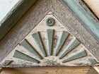 1800's Antique PORCH GABLE Front VICTORIAN Style Sunburst Chippy Paint ...