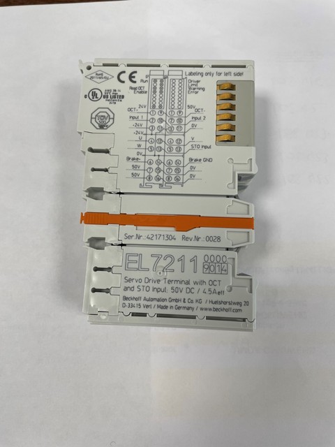 Beckhoff EL7211 Servo Drive Terminal module With OCT 50V DC/6.3A for ...