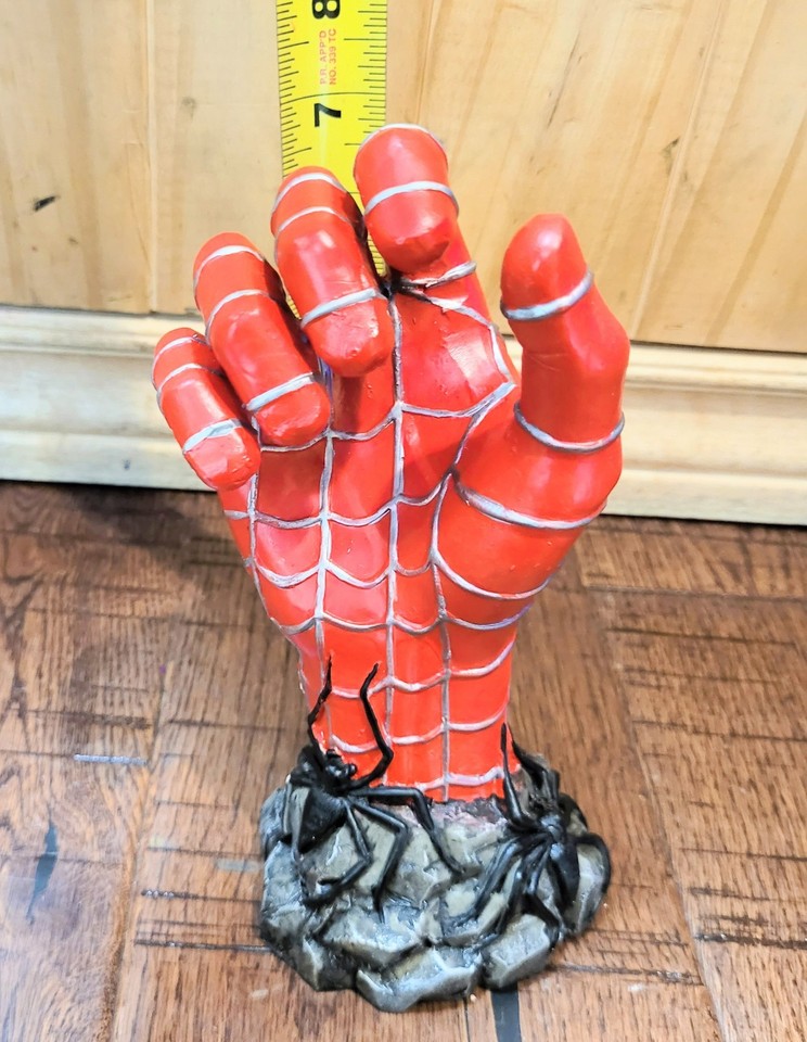 Marvel Spiderman Hand Bust With Knife Blade Display Sculpture Stand | eBay