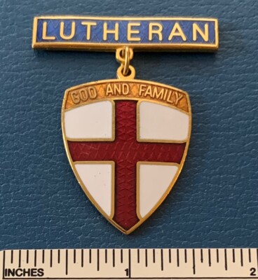 Vintage LUTHERAN GOD & FAMILY Boy Scout Award MEDAL Religious BSA Badge ...