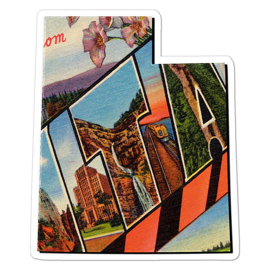 Vintage Utah State, Vinyl Decal Sticker, Indoor Outdoor, 3 Sizes, #8845 ...