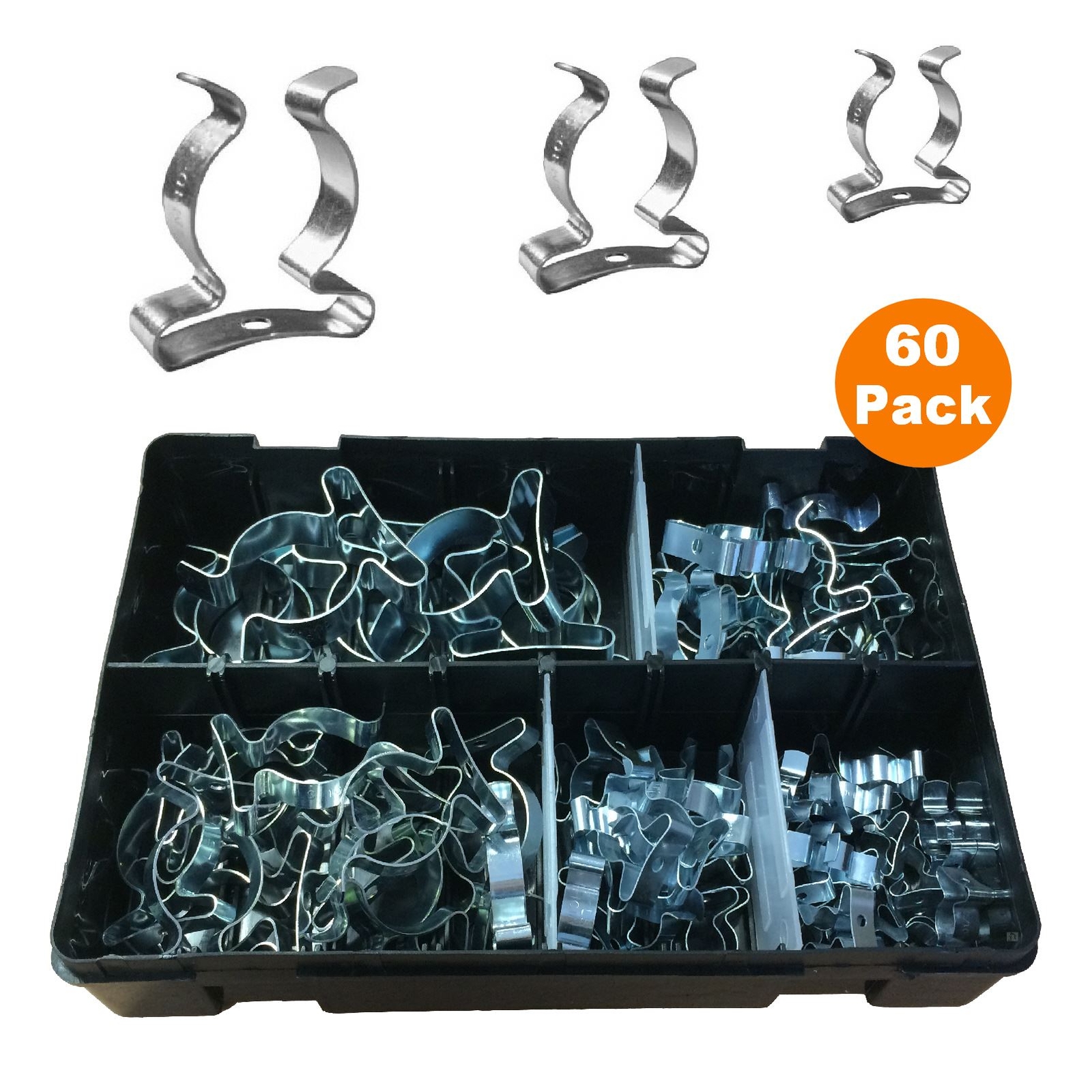 60 x Assorted Tool Spring Terry Clips Heavy Duty Storage / Shed Garage ...