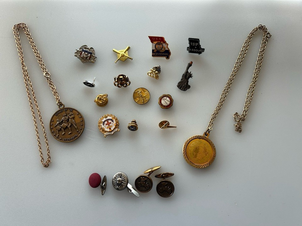 Vintage Lapel Pins Military Patriotic Work Theme Lot Untested ...