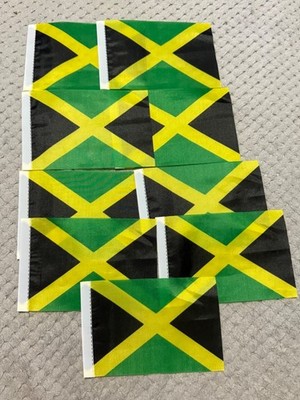Jamaican Hand Flags and Their Wooden Sticks and Dimensions | eBay