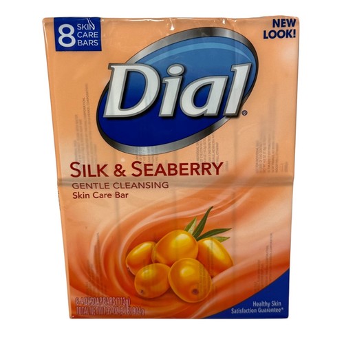 Dial Silk & Seaberry Gentle Cleansing Skin Care Bar Soap (8 Bars ...