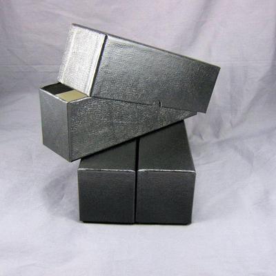 3 Black Cardboard Coin Slab Single Row Storage Boxes for NGC PCGS ...