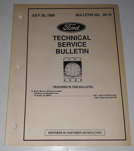 Ford Motor Company Technical Service Bulletin July 25, 1999 99-15 | eBay