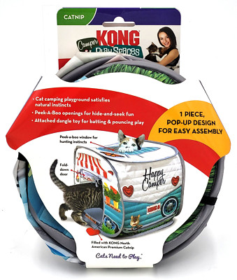 Kong Play Spaces Camper with Catnip Cat Kitten Toy 15x15" | eBay