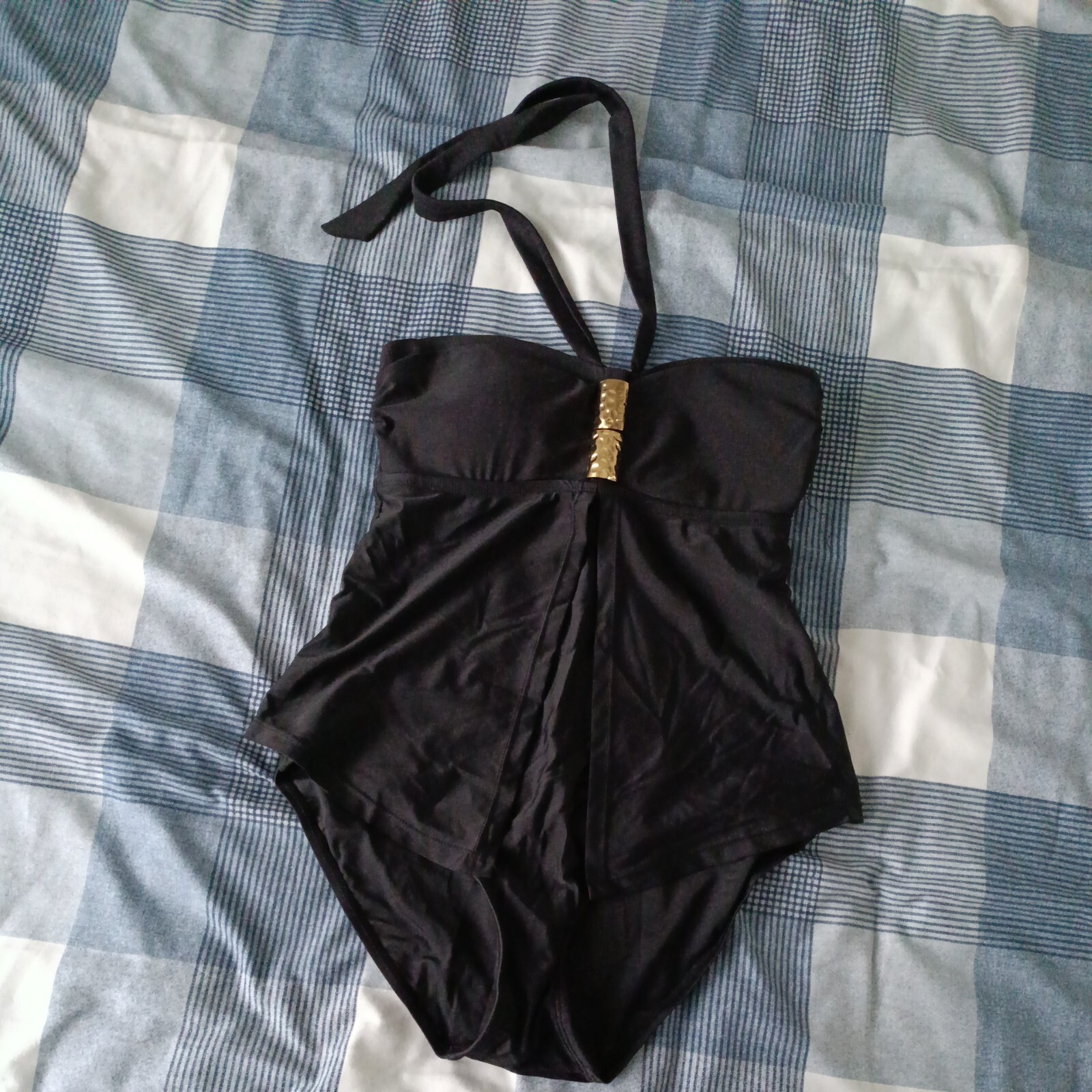 Peacocks Beach One Piece halter neck Swimming Costume - Gem