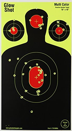 GlowShot Targets 50 Pack - 18x10 Silhouette New Bigger Splatter ...