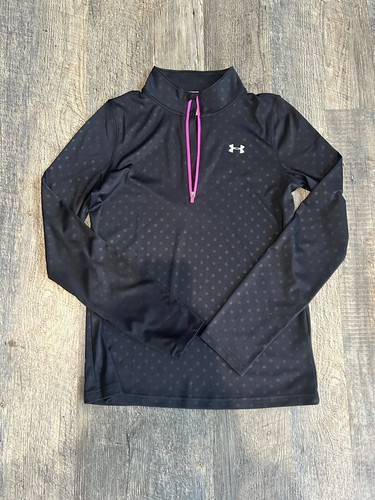 Under Armour youth Xlarge Black quarter zip thumb hole pull over ...