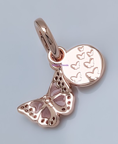 New 100% PANDORA Jewelry 782555C01 Pink butterfly One of a Kind Quote ...