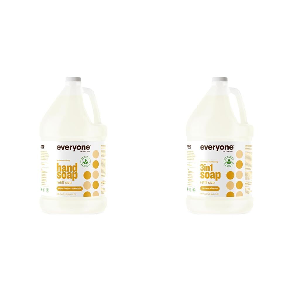 Everyone Liquid Hand Soap Refill, Meyer Lemon and Mandarin & 3-in-1，1 ...