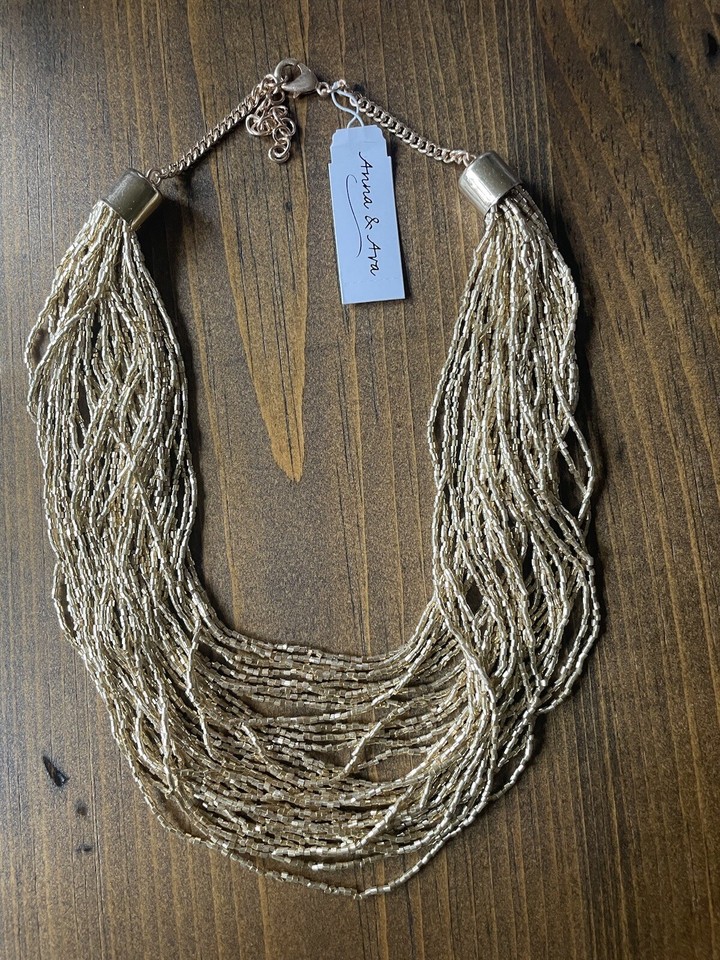Anna&Ava Necklace Gold Color Multi Layered statement Chain | eBay