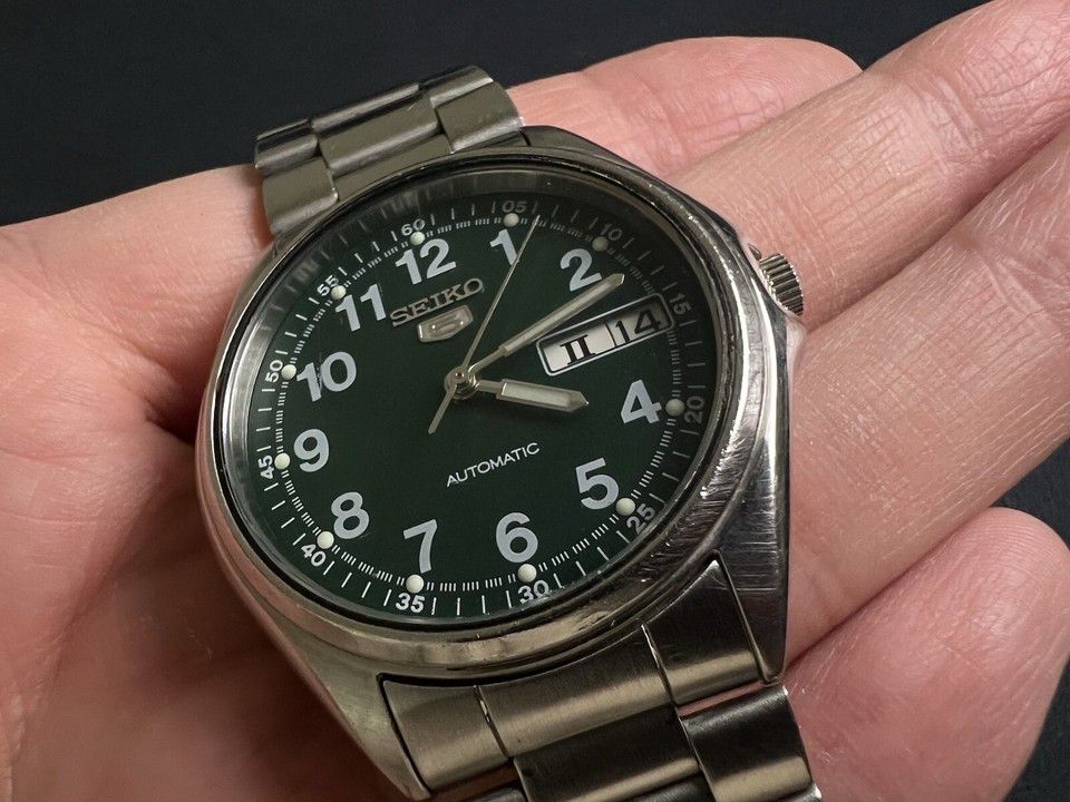 Seiko 5 Rare Green Dial 7S26-0310 Men’s Watches Vintage | eBay