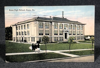 1916 Kane High School Kane PA Antique Postcard PC View DB | eBay