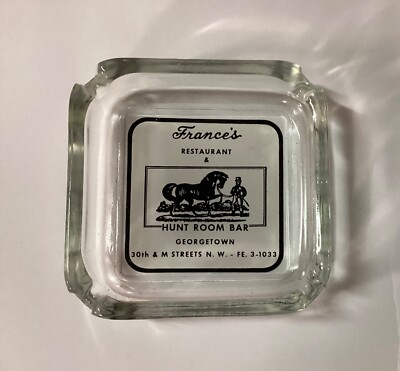 France’s Restaurant Hunt Room Bar Georgetown NW Glass Ashtray | eBay