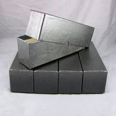 5 Black Cardboard Coin Slab Single Row Storage Boxes for NGC PCGS ...