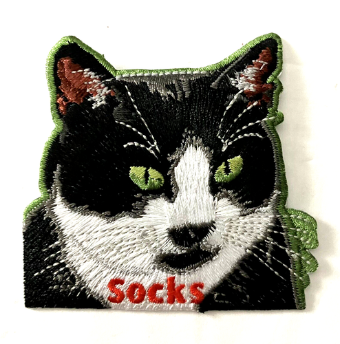 rare vtg America's First Cat SOCKS 3" Embroidered Patch President ...