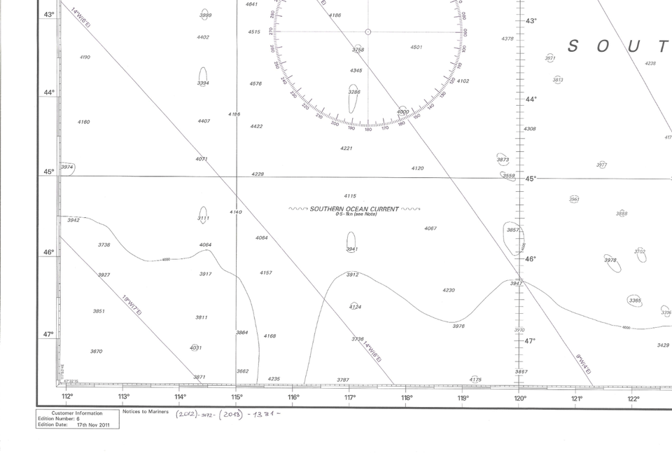4709 Southern Ocean Australia South Coast Chart Map Maritime Nautical ...