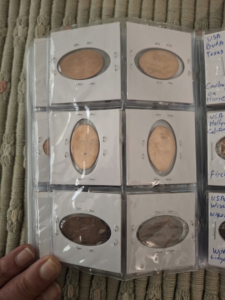 Lot of 60 Elongated Smashed Mostly Pennies + Nickels Quarter Token in ...