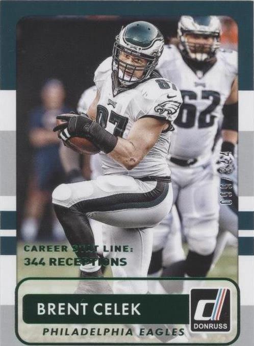 2015 Panini Donruss - Brent Celek #110 Career Stat Line /344 for sale ...