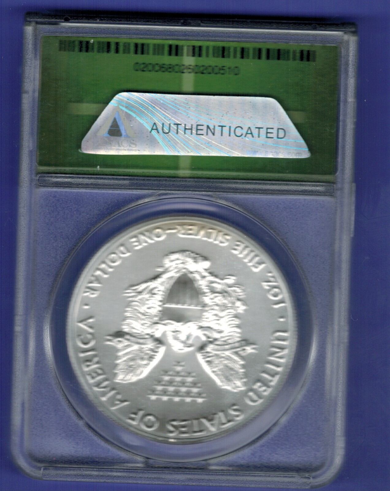 2011 $1 AMERICAN SILVER EAGLE ANACS MS69 MONSTER BOX COLLECTION. S-007 ...